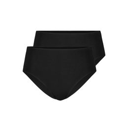Slip Calida "Slip Natural Skin Midi Slip 2P 2er Pack", Herren, Gr. 36-38, schwarz, Obermaterial: 83% Modal CMD. 17% Elasthan EL., Unterhosen Slip