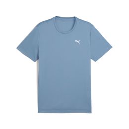 Trainingsshirt Puma "M TAD ESSENTIAL POLY TEXTURE TEE", Herren, Gr. S, blau (cool blau), Web, Obermaterial: 100% Polyester, regular fit normal, Rundhals, Shirts Trainingsshirt, ergonomische Cutlines, Kurzarm, f&uuml;r Sportmode und aktive Workouts