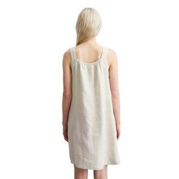 Marc O'Polo MARC O'POLO Damen Midikleid "aus leichter Qualit&auml;t", beige, Gr. 42, unifarben, Obermaterial: 100% Leinen, Kleider