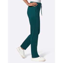 Classic Basics Damen Webhose, blau, Gr. 44, unifarben, 76% Polyester, 20% Viskose, 4% Elasthan, Hosen