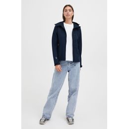 North Bend Damen Softshelljacke "Softshelljacke NBRosa W W-PRO 8.000 mit wasserdichter Beschichtung", blau, Gr. 36, Obermaterial: 100% Polyester