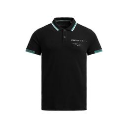 CAMP DAVID Poloshirt mit mit Backprint Herren Gr&ouml;&szlig;e XL schwarz