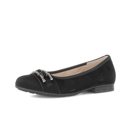 Ballerina Gabor "Eleganter Ballerina", Damen, Gr. 38, schwarz, Schuhe Ballerina