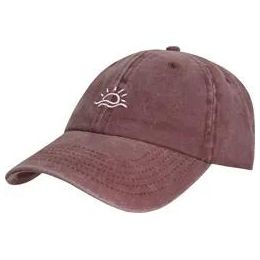 Baseball Cap Chillouts "Pioneer Hat", Herren, rot, Baumwolle, Caps, L&auml;ssige Vintage-Baseballcap mit sozialem Auftrag