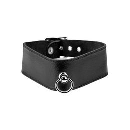 Rimba Breites Leder-Halsband mit O-Ring