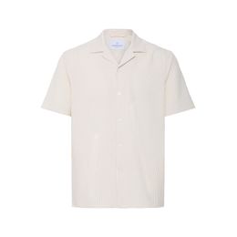 Kurzarmhemd Kronstadt "Kurzarmhemd KSZeldale", Herren, Gr. S, N-Gr, beige (wei&szlig; pepper), Obermaterial: 99% Polyester PES. 1% Elasthan EL., Hemden