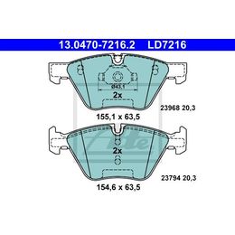 ATE Bremsensatz, Scheibenbremse Bremsen-Set VA + HA SIZW2N9B11 Vorderachse bel&uuml;ftet 330mm 24mm f&uuml;r BMW