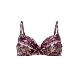 Dorina Damen B&uuml;gel-Bikini-Top "Amnesia"coral print, Gr. 85, Obermaterial: 67% Polyamid, 19% Elasthan, 14% Polyester, Bikini-Oberteile
