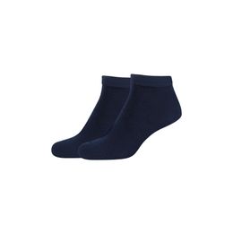 Camano Damen Sneakersocken "ca-soft", Gr. 43, blau, Elasthan, Polyamid, Viskose, unifarben, Socken, mit druckfreinem B&uuml;ndchen