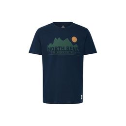 North Bend Herren Rundhalsshirt "Rundhalsshirt NBCash", blau, Gr. M, Obermaterial: 60% Baumwolle CO. 40% Polyester PES., Shirts