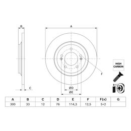 Bosch Bremsscheibe 0 986 479 J97 hinten rechts links voll 300mm f&uuml;r HYUNDAI 58411S0300