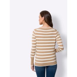 Heine Damen Cardigan, gelb, Gr. 34, gemustert, gestreift, 70% Viskose, 30% Polyamid, Strickjacken