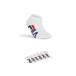 Fila M&auml;dchen Sneakersocken "JUNIOR UNISEX INVISIBLE SOCKS", Gr. 31, wei&szlig;, diverse Faserarten, unifarben mit Farbeinsatz, Socken, mit Logoschriftzug