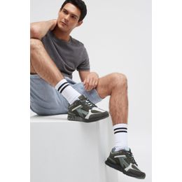 CAMP DAVID Herren Sneaker, Gr. 42schwarz wood, Lederimitat, Synthetik, Textil, Veloursleder, unifarben, Schuhe, mit gepolstertem Einstieg