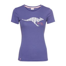Kangaroos T-Shirt Damen Gr&ouml;&szlig;e XL dunkellila / wei&szlig;