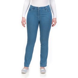 KjBRAND Damen Stretch-Hose "Betty", blau, Gr. 42, Denim/Jeans, Obermaterial: 78% Baumwolle, 18% Polyester, 4% Elasthan, Hosen, super Stretch