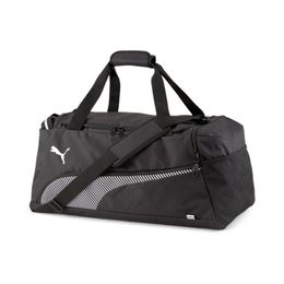 Sporttasche Puma "FUNDAMENTALS SPORTS BAG M", Damen, Gr. B/H/T: 60cm x 29cm x 27cm, schwarz (Puma schwarz), Netz, Polyester, unifarben, Taschen Sporttasche, f&uuml;r Erwachsene, mit gepolsterten Tr&auml;gern, ger&auml;umiges Innenfach