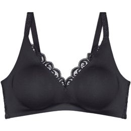 Triumph Damen B&uuml;gel-BH "Amourette N01", Gr. 95, schwarz, Microtouch, Obermaterial: 75% Polyamid, 25% Elasthan, unifarben, BHs, mit Spitzendetails und