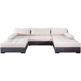 Wohnlandschaft Collection AB "Josy U-Form, B: 307 cm", grau (anthrazit, grau), B:307cm H:41cm T:161cm, 100%Polyester, Sofas, Wohnlandschaft, mit Bettfunktion & Bettkasten, Federkern