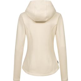 Ragwear Damen Kapuzensweatjacke "Lyshka", beige, Gr. XL, Sweatware, Material: 95% Polyester, 5% Elasthan, Sweatjacken, Sportliche weiche und
