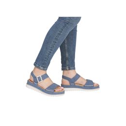 Remonte Damen Riemchensandale "Remonte Sandalen Leder", Gr. 37blau, Leder, Schuhe