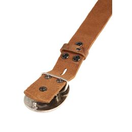 Damen Lederg&uuml;rtel "Wechselg&uuml;rtel", braun, Gr. 100, RETTUNGSRING G&Uuml;RTEL, B&uuml;ffelleder, G&uuml;rtel