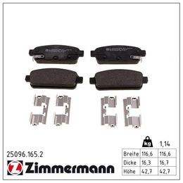 Zimmermann Bremsbelagsatz, Scheibenbremse 25096.165.2 hinten rechts links Foto entspricht Lieferumfang f&uuml;r GENERAL MOTORS BUICK (SGM) CHEVROLET OPEL 1