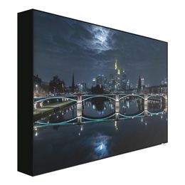 Bilderwelten Akustik-Wechselbild Frankfurt bei Vollmond