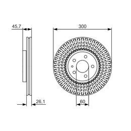Bosch Bremsscheibe 0 986 479 666 vorne rechts links bel&uuml;ftet 300mm f&uuml;r VAUXHALL OPEL 13502059 569091