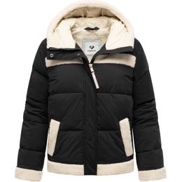 Ragwear Damen Winterjacke "Editah YOUMODO", schwarz-wei&szlig;, Gr. XS, Obermaterial: 100% Polyester. Innenfutter: 100% Polyester. Wattierung: 100%