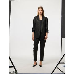Pieces Damen Longblazer "PCBOSELLA 3/4 GLITTER BLAZER NOOS", gr&uuml;n, Gr. M, leicht gl&auml;nzend, unifarben, Web, Obermaterial: 71% Polyester, 25% Viskose,