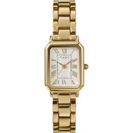 Quarzuhr Timex "DRESS", gold (goldfarben), Armbanduhren, Damen, Quarzuhr, Armbanduhr, Damenuhr,Metallarmband,analog