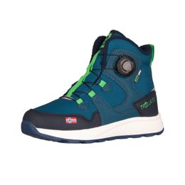 Winterstiefel Trollkids "KIDS BERGEN WINTER MID CUT", M&auml;dchen, Gr. 30, blau (schwarz marine, fresh gr&uuml;n), Synthetik, Textil, mehrfarbig, Schuhe Winterstiefel, Snowboots, Winterstiefel, Winterschuhe, f&uuml;r Kinder, wasserdicht