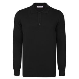 FELIX HARDY Herren Polokragenpullover "Pullover mit Polo-Kragen 2er-Pack"ecru, schwarz, Gr. M, 100% Baumwolle, Pullover