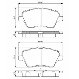 Bosch Bremsbelagsatz, Scheibenbremse 0 986 494 792 vorne rechts links f&uuml;r FORD 1860476 AY112K021BC AY112K021BB