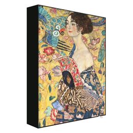 Akustik-Wechselbild Gustav Klimt - Dame mit F&auml;cher