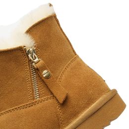 Ara Damen Winterboots "ALASKA Short Zip", Gr. 37, braun, Lammfell, Veloursleder, unifarben, Schuhe, Stiefel aus echtem Lammfell mit Rei&szlig;verschluss,