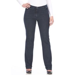 Stretch-Jeans KjBRAND "Betty Denim Stretch", Damen, Gr. 42/21, K-Gr, blau (schwarz, blau), Denim/Jeans, Obermaterial: 85% Baumwolle, 13% Polyester, 2% Elasthan, leichte Abriebeffekte, Basic lang, Jeans, mit Stretch