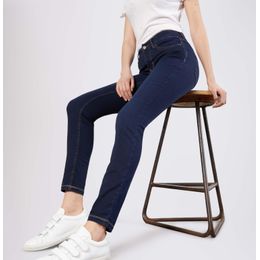 MAC Damen Skinny-fit-Jeans "Dream Skinny", blau, Gr. 40, Jeans, Obermaterial: 65% Baumwolle, 31% Polyester, 4% Elasthan, Jeans, in hochelastische