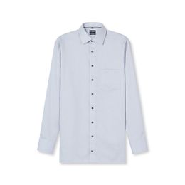 OLYMP Herren Businesshemd "OLYMP Luxor, Modern Fit, New Kent mit extra langem Arm"silbergrau, Gr. 40, 100% Baumwolle, Hemden
