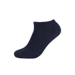 Camano Damen Sneakersocken "ca-soft", Gr. 35, blau, Elasthan, Polyamid, Viskose, unifarben, Socken, mit druckfreinem B&uuml;ndchen