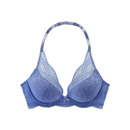 Damen Neckholder-BH "Vivianna", NUANCE BY LASCANA, Gr. 70kornblumenblau, Microtouch, Obermaterial: 60% Polyamid, 35% Polyester, 5% Elasthan, BHs, mit