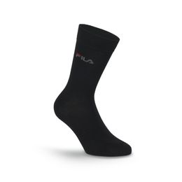 Fila Damen Socken "UNISEX LIFESTYLE PLAIN SOCKS", Gr. 43162, schwarz, navy, Baumwollmischung, Socken, mit eingestrickem Logo