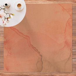 Bilderwelten Kork-Teppich Illustration rosa Aquarell - Spiel der Farben Pastell Zuckerwatte - Deko Wohnzimmer Schlafzimmer