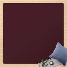 Bilderwelten Kork-Teppich Unifarben rot Korkmatte - Toskana Weinrot - Deko Wohnzimmer Schlafzimmer