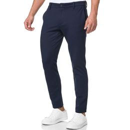 INDICODE Herren Anzughose "INRoedekro", blau, Gr. 34, unifarben, Web, Obermaterial: 65% Viskose, 30% Polyamid, 5% Elasthan, Hosen, gepflegter Look