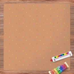 Bilderwelten Kork-Teppich Illustration bunt Korkmatte - No.YK47 Bunte Punkte - Punkte Kinderzimmer Baby M&auml;dchen Jungen