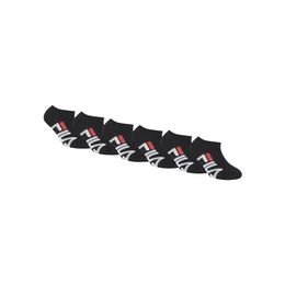 Fila M&auml;dchen Sneakersocken "JUNIOR UNISEX INVISIBLE SOCKS", Gr. 23, schwarz, diverse Faserarten, unifarben mit Farbeinsatz, Socken, mit