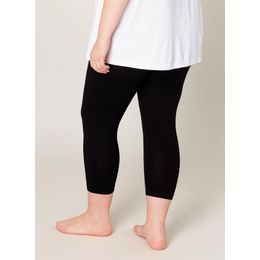 Damen Caprileggings "Audrey", wei&szlig;, Basic, Gr. 46, Base Level Curvy, unifarben, Jersey, Obermaterial: 94% Viskose, 6% Elasthan, Hosen
