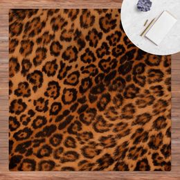 Bilderwelten Kork-Teppich Motiv gelb Tiere Korkmatte - Jaguar Skin - Deko Wohnzimmer Schlafzimmer